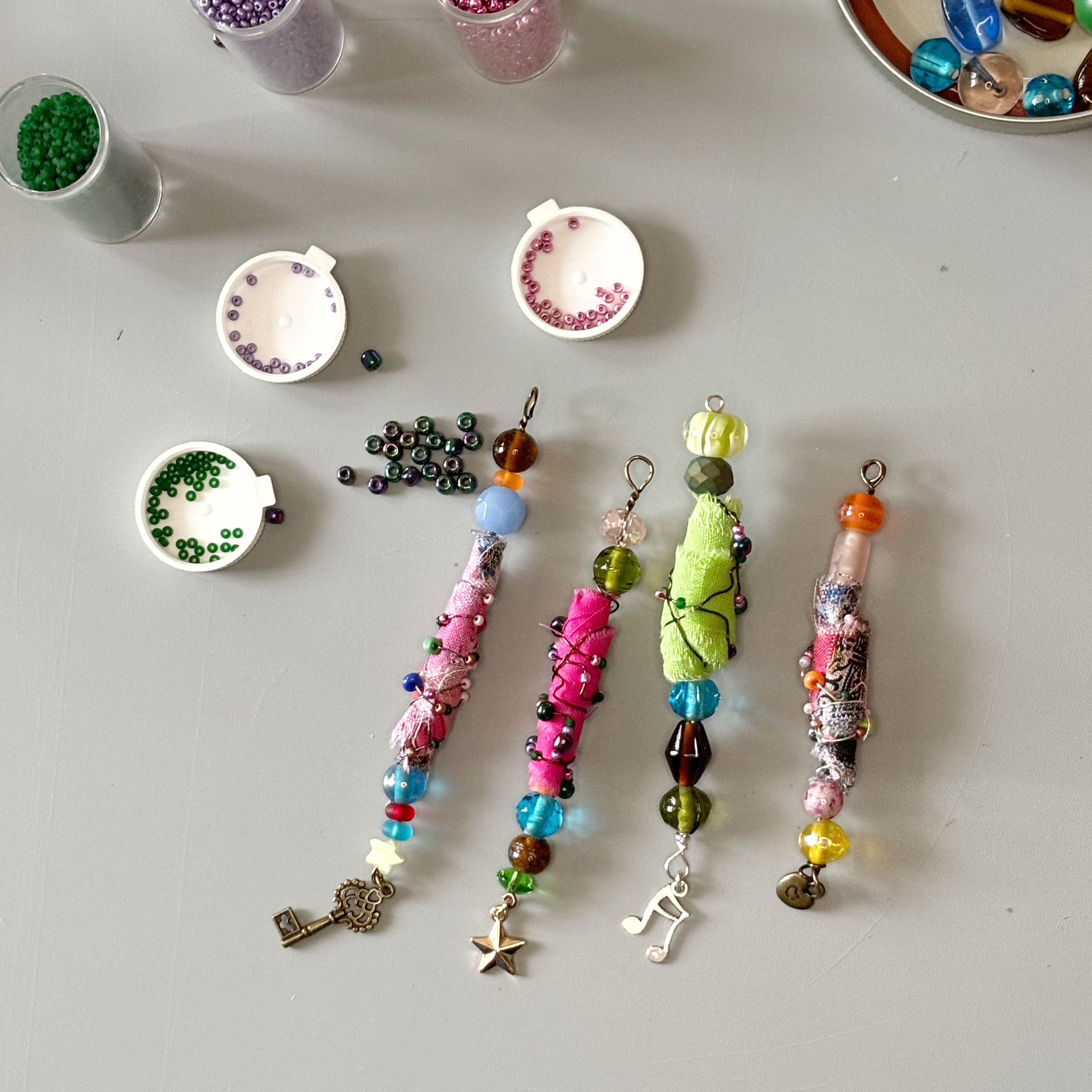 Make fun and funky boho beads from fabric scraps - Curious Crone